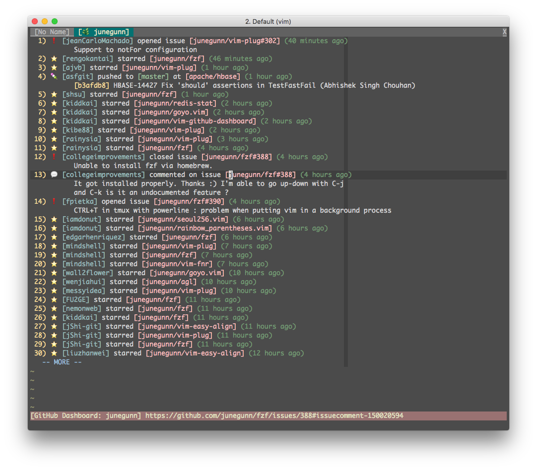 그래, 가끔 "Vim에서" GitHub을 보자!